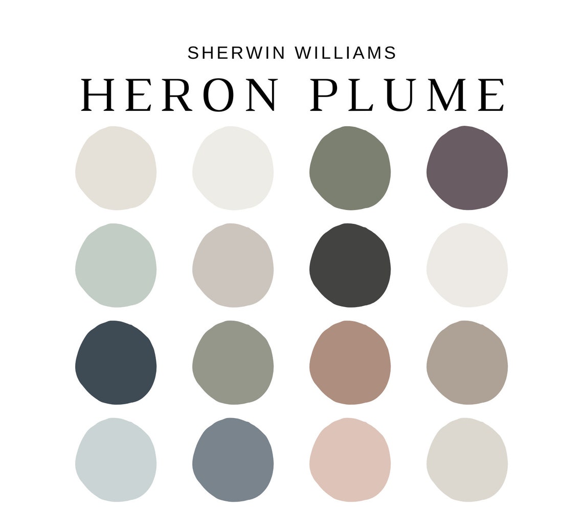 Sherwin Williams HERON PLUME Home Color Scheme, Warm Neutral Paint ...