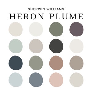 Sherwin Williams HERON PLUME Home Color Scheme, Warm Neutral Paint ...
