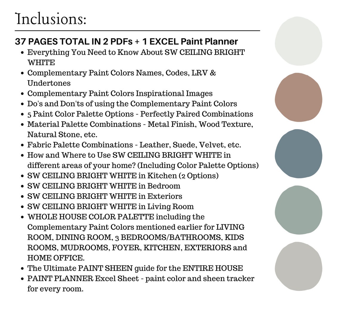 Sherwin Williams CEILING BRIGHT WHITE Paint Palette, Sherwin Williams ...