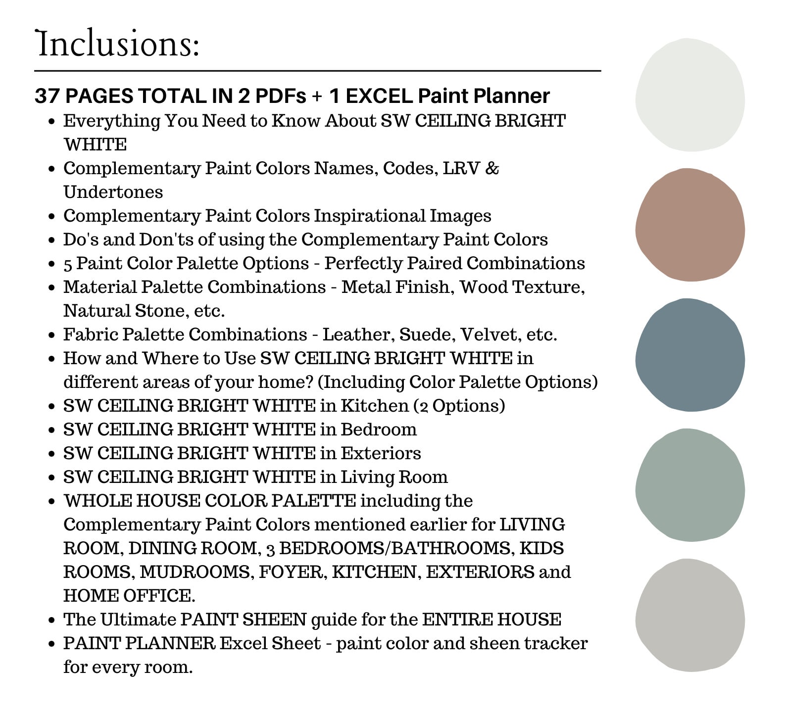 Sherwin Williams CEILING BRIGHT WHITE Paint Palette, Sherwin Williams ...