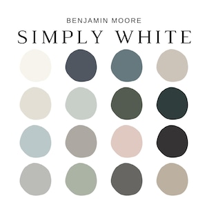 Benjamin Moore SIMPLY WHITE Color Palette, Simply White Coordinating ...