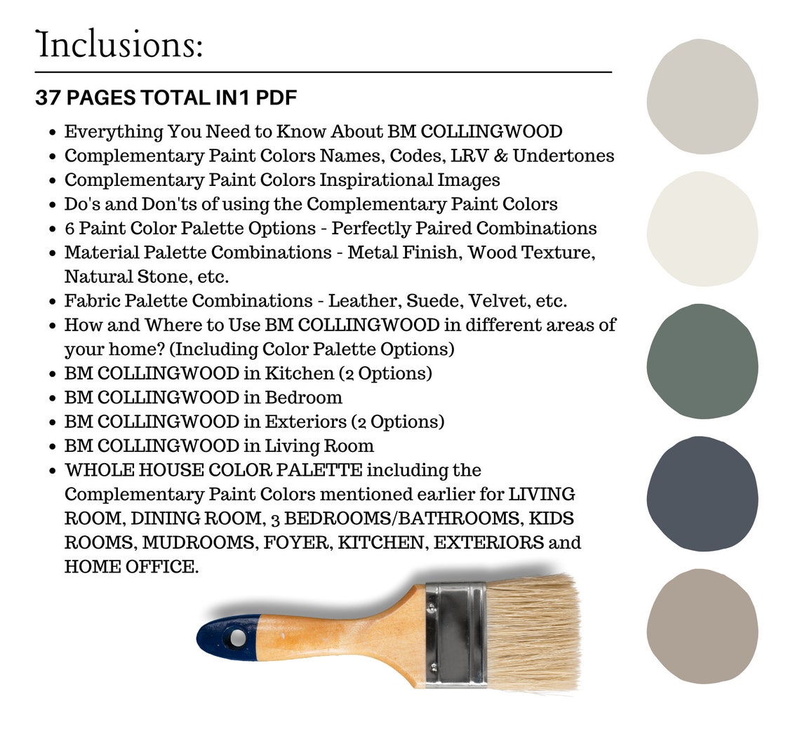 Benjamin Moore COLLINGWOOD Color Palette Collingwood Gray Collingwood ...