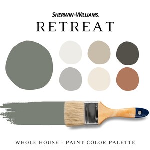 Sherwin Williams RETREAT Paint Color Palette RETREAT - Etsy Canada