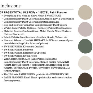 Sherwin Williams SHIITAKE Paint Palette, Warm Neutral Paints, Mushroom ...