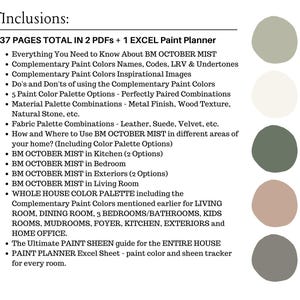 Benjamin Moore OCTOBER MIST Color Palette, Best-selling Neutral, BM ...