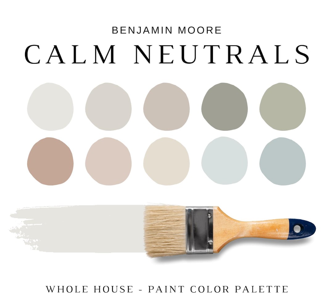 CALM NEUTRALS Benjamin Moore Color Palette, Soothing Color Palette ...