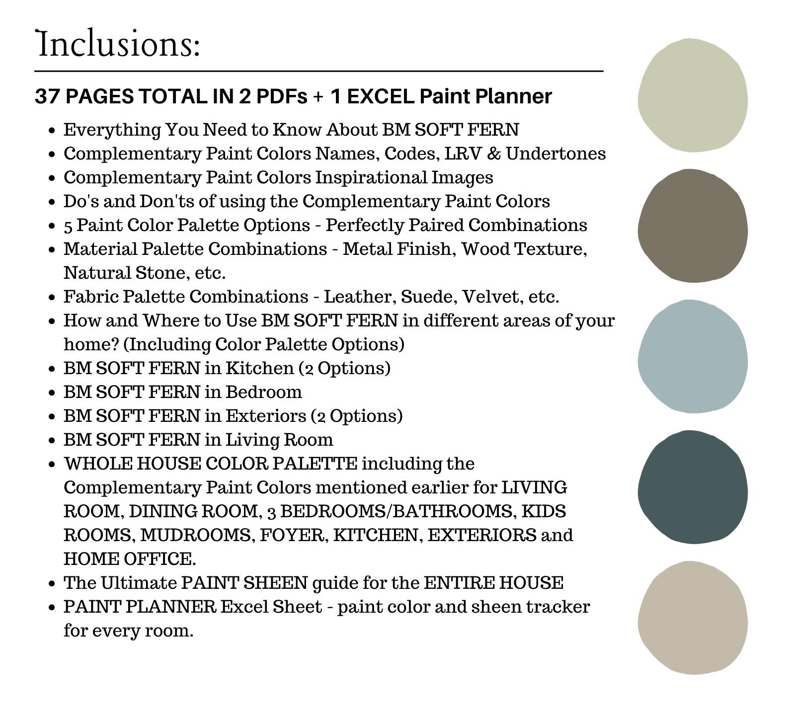 Benjamin Moore SOFT FERN Color Palette, Green Aesthetic, Soft Fern ...