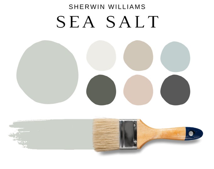Sherwin Williams Sea Salt Color Palette, Calm Color Palette, Coastal ...