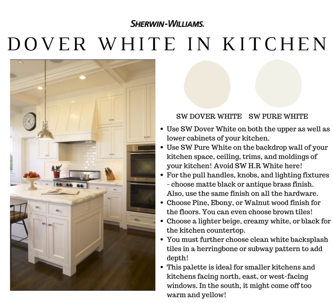 Sherwin Williams DOVER WHITE Color Palette Warm Neutrals - Etsy