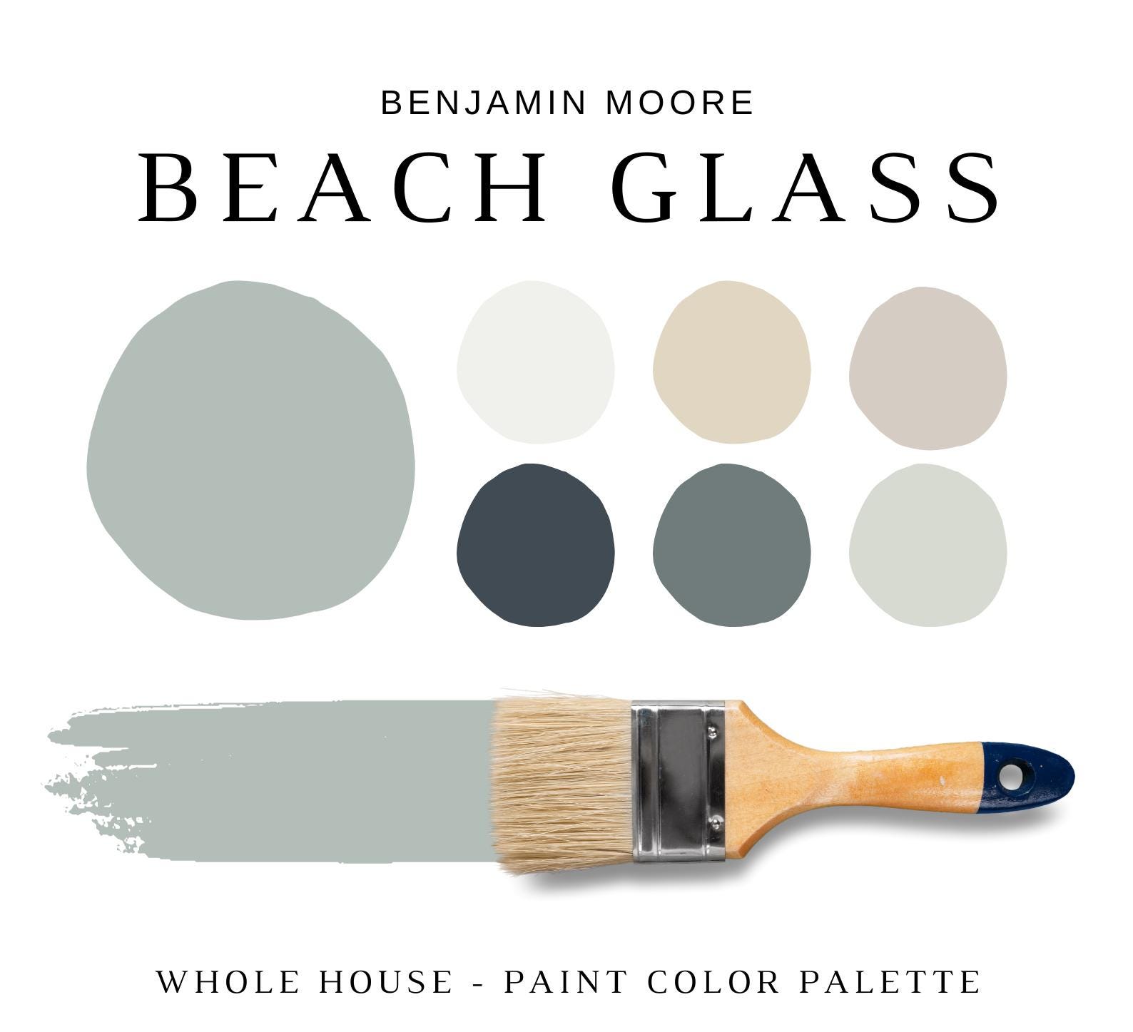 Benjamin Moore BEACH GLASS Color Palettes, Coastal Color Scheme, BM ...