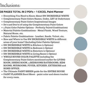 Sherwin Williams INCREDIBLE WHITE Color Palette, Greige, INCREDIBLE ...