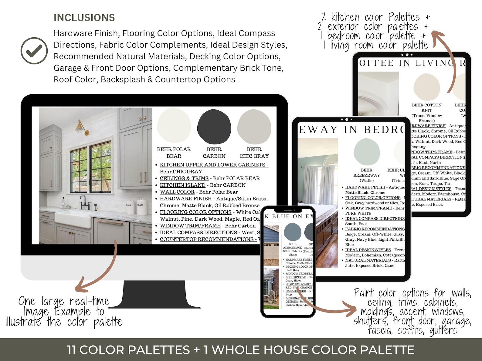 Behr SWISS COFFEE Paint Color Palette, Neutral Colors, Coordinating ...