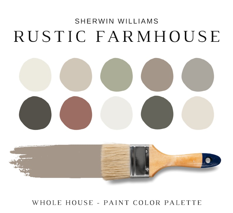 RUSTIC FARMHOUSE Color Palette, Sherwin Williams Rustic Paint Color ...