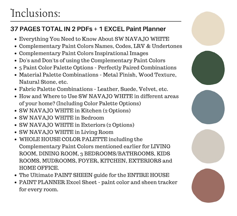 Sherwin Williams NAVAJO WHITE Paint Palette, Interior Colors, Light ...