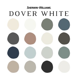 Sherwin Williams DOVER WHITE Color Palette Warm Neutrals - Etsy