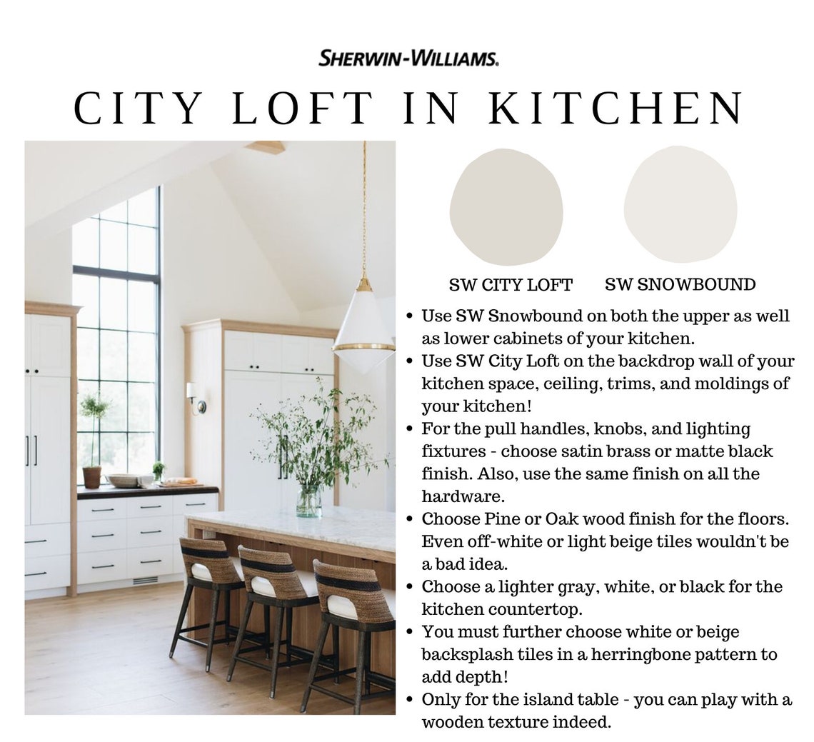 CITY LOFT Sherwin Williams Coordinating Colors Whole House - Etsy