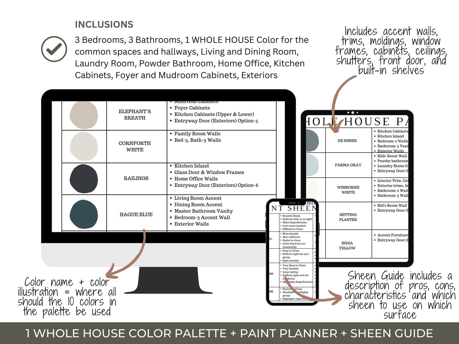 Farrow and Ball POINTING Color Palettes, Modern Color Scheme, Pointing ...