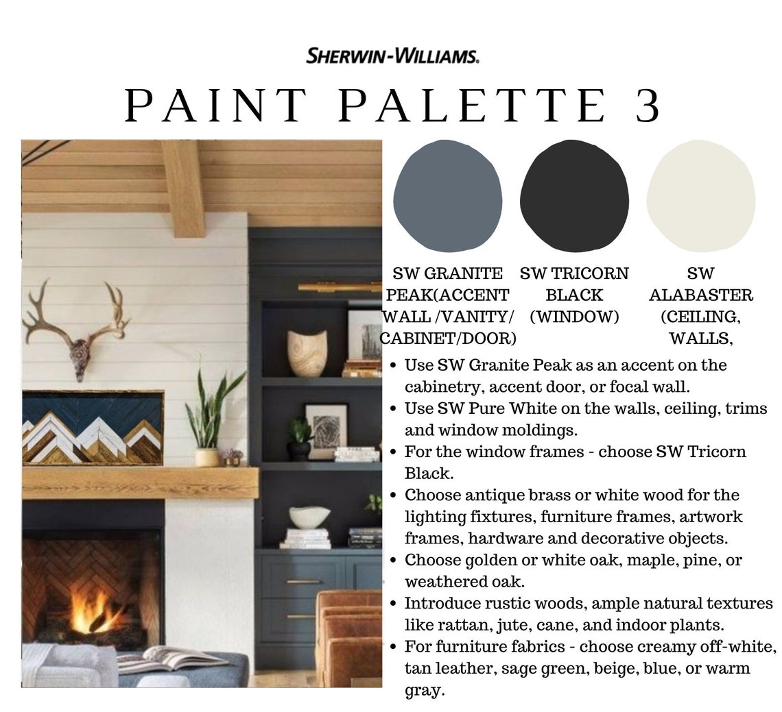 MODERN MOUNTAIN Sherwin Williams Color Palette MOUNTAIN House - Etsy