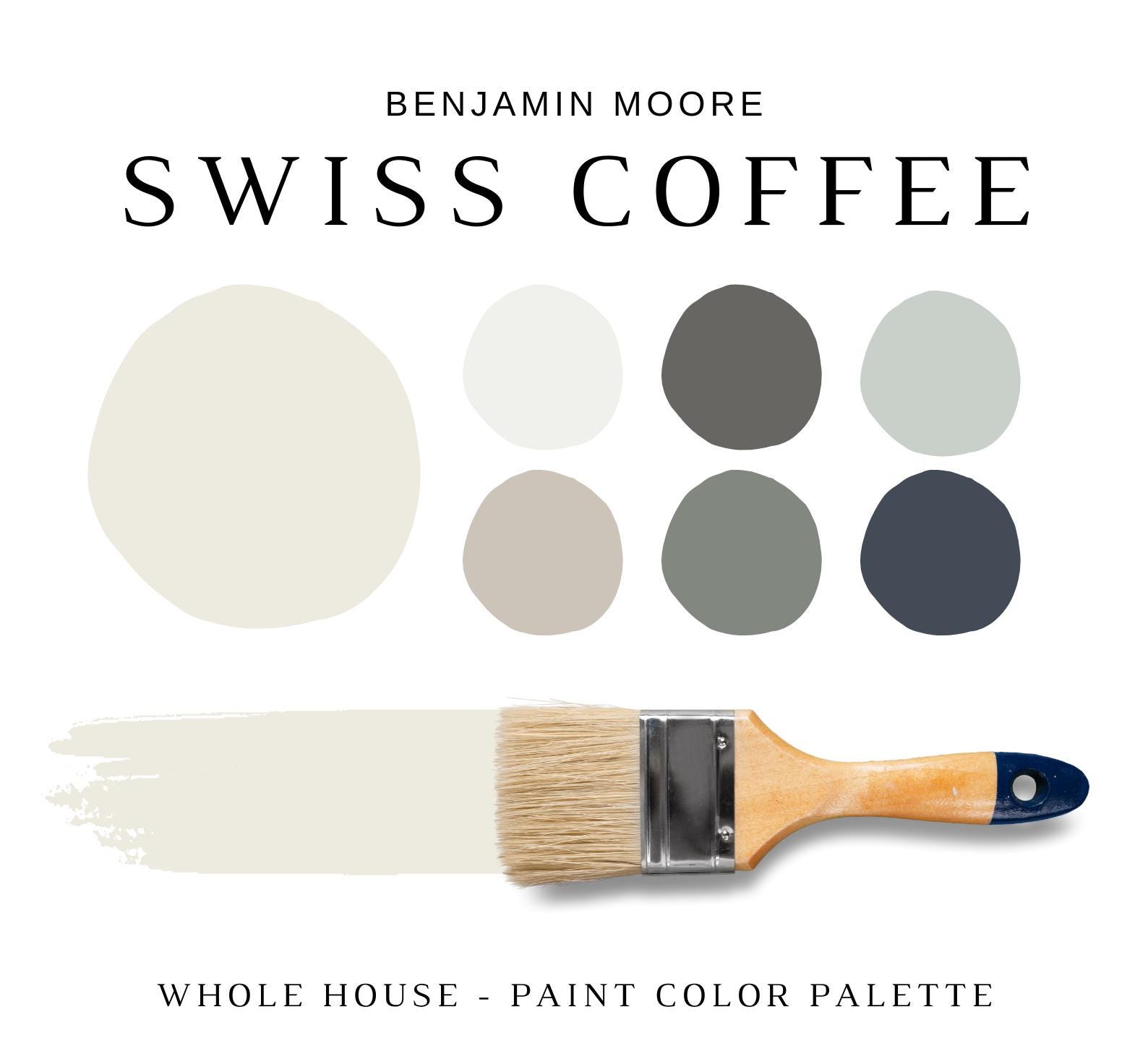 SWISS COFFEE Benjamin Moore Color Palette, Modern Color Scheme, Swiss ...