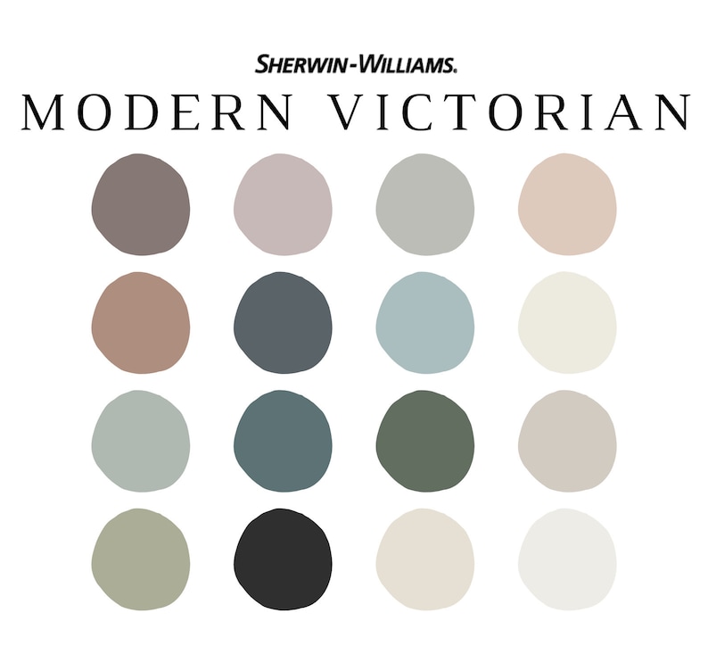 MODERN VICTORIAN Sherwin Williams Paint Palette, VICTORIAN Home Color ...