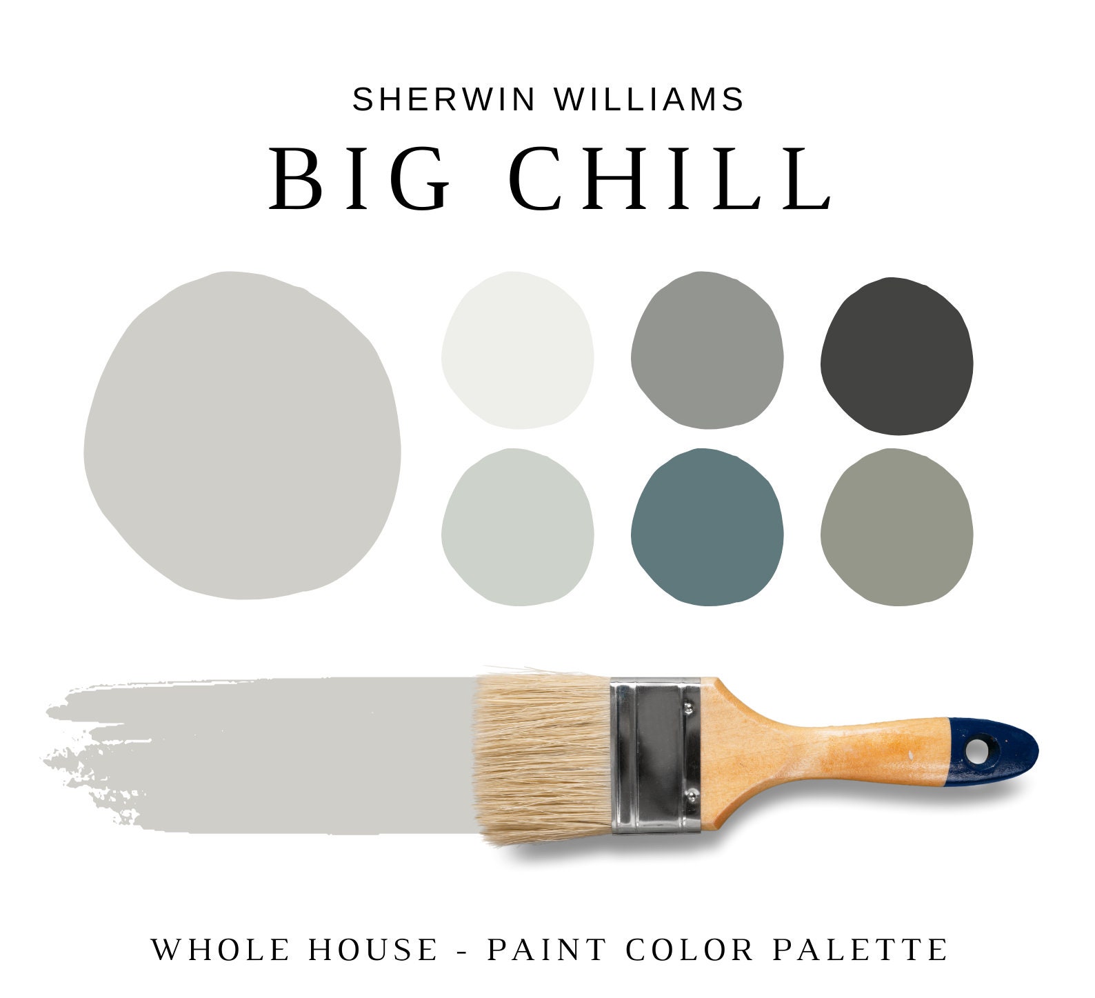Sherwin Williams BIG CHILL Paint Palette, Sherwin Williams Light Gray ...
