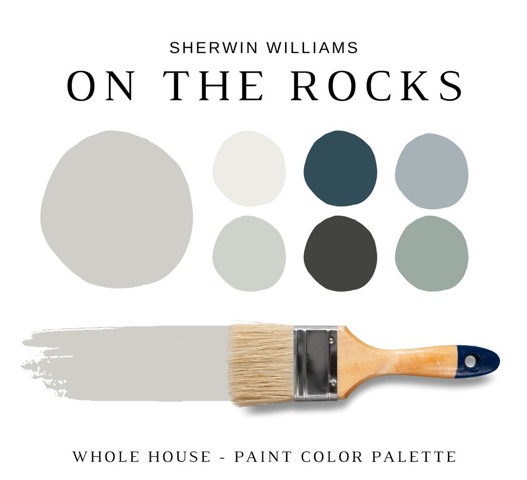 Sherwin Williams ON THE ROCKS Paint, Gray Color Palette, Sherwin ...