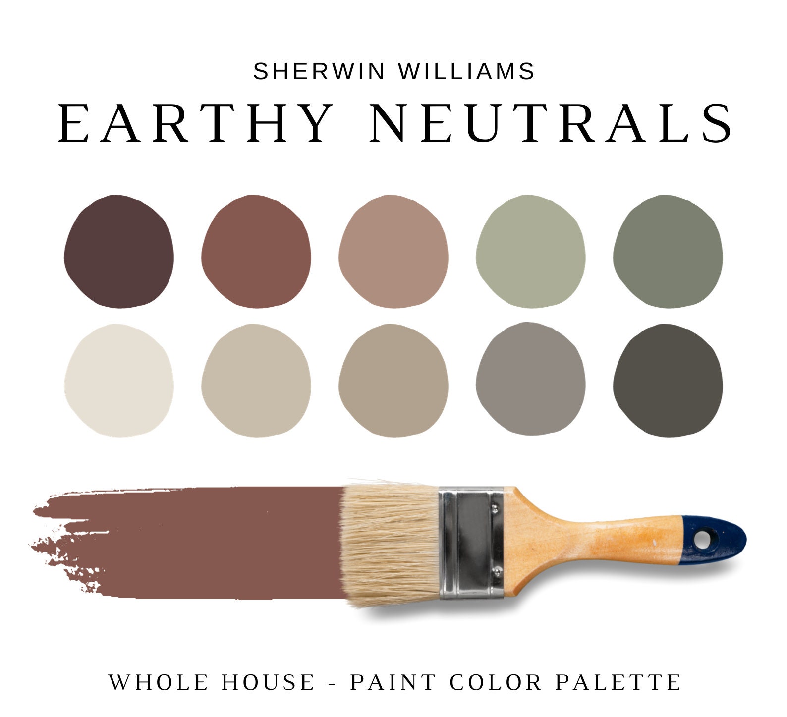 Moody EARTH Tones Paint Sherwin Williams Color Palette, Earthy Paint ...