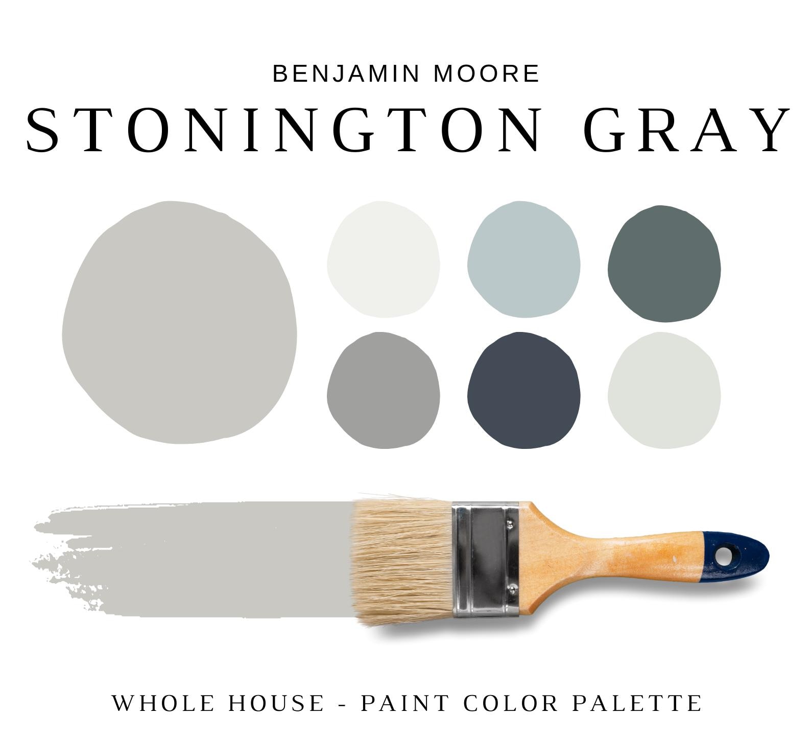 Benjamin Moore STONINGTON GRAY Color Palette, Cool Neutrals, Stonington ...