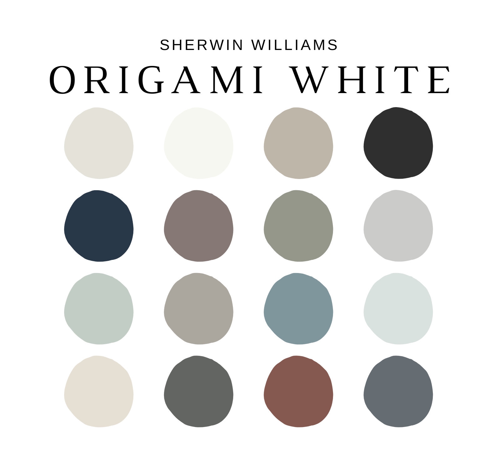 ORIGAMI WHITE Sherwin Williams Color Palette, Warm Neutrals ...