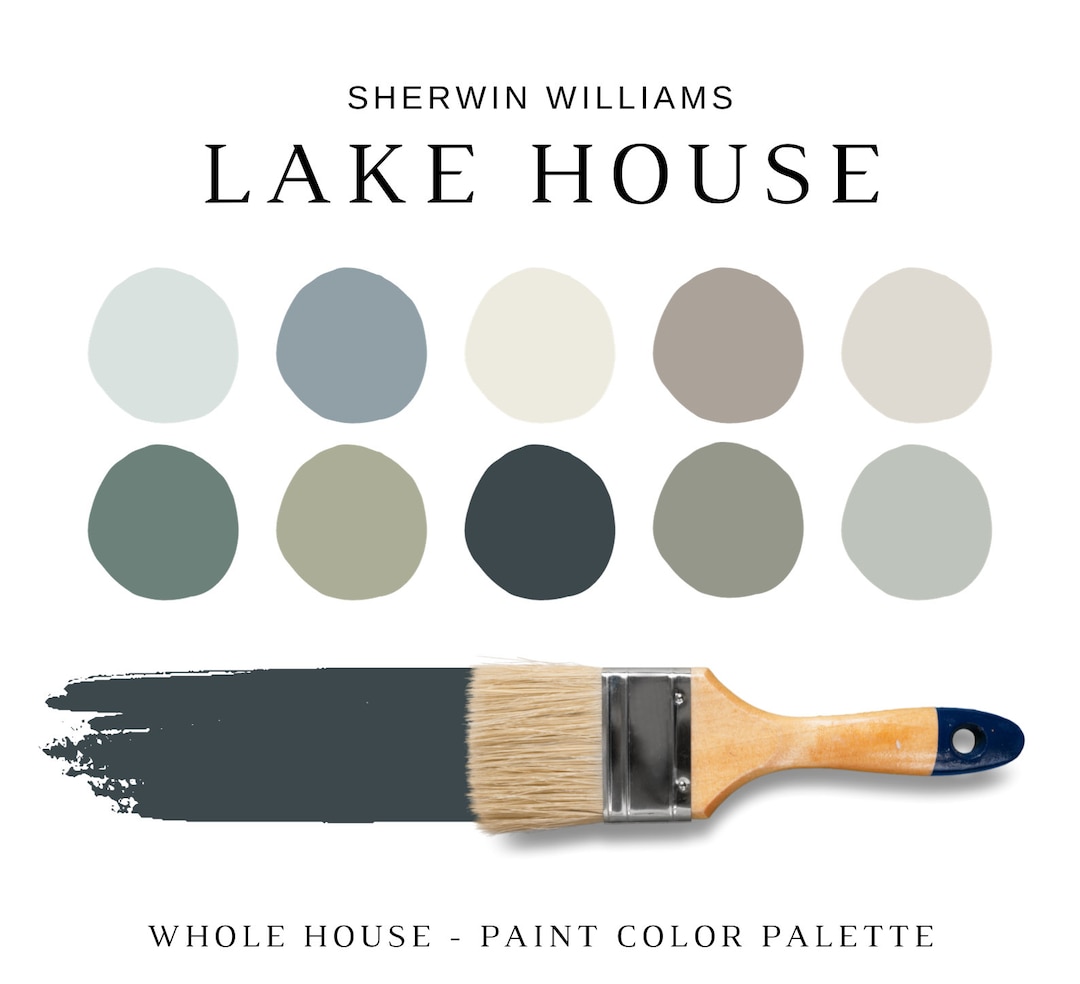 Sherwin Williams LAKE HOUSE Paint Palette, Lake Home Paint Colors ...