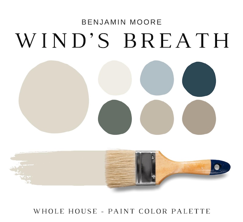 Benjamin Moore WIND'S BREATH Color Palette, Wind's Breath Coordinating ...