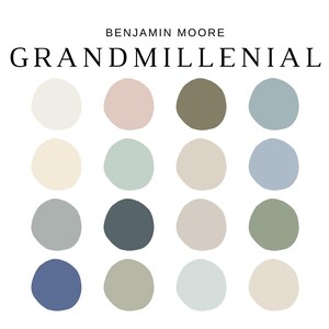 GRANDMILLENIAL Benjamin Moore Color Palette, GRANNY Chic, Vintage ...