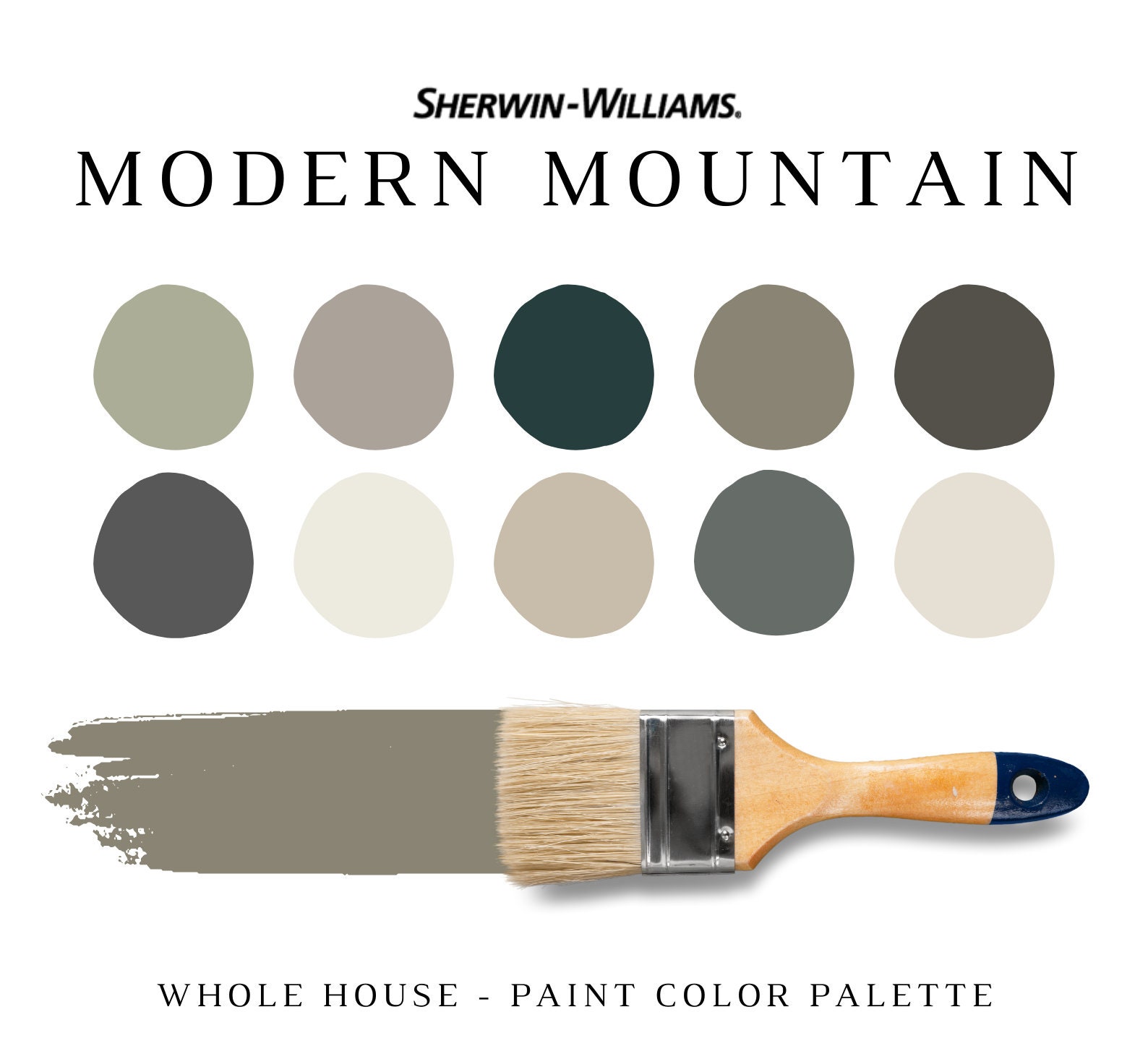 MODERN MOUNTAIN Sherwin Williams Color Palette MOUNTAIN House - Etsy