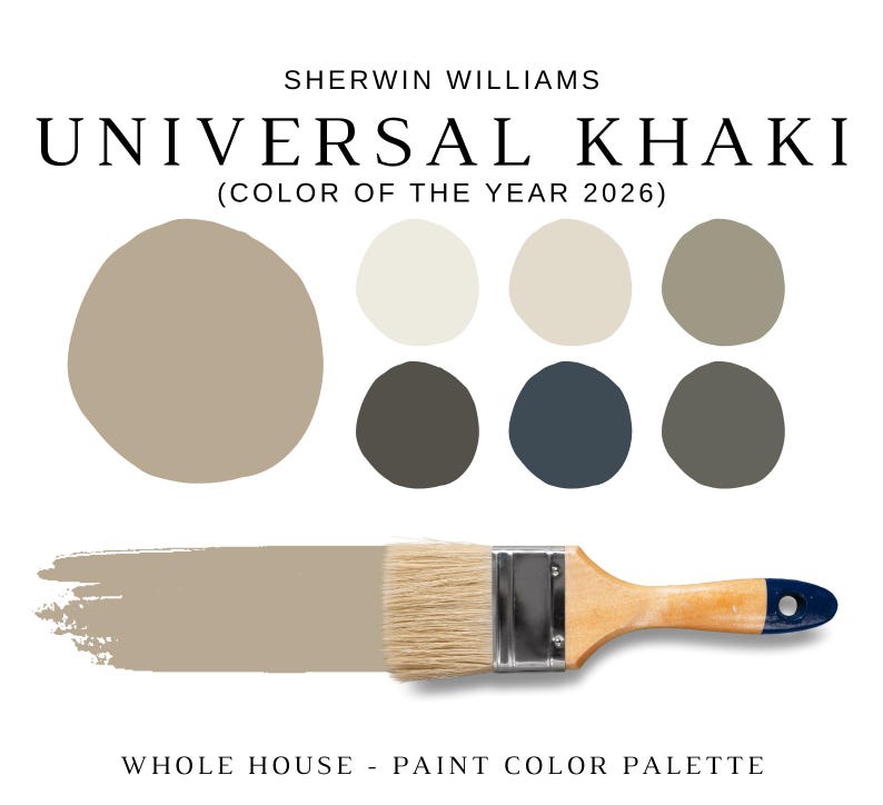 Sherwin Williams UNIVERSAL KHAKI Color Palette, Universal Khaki Whole ...