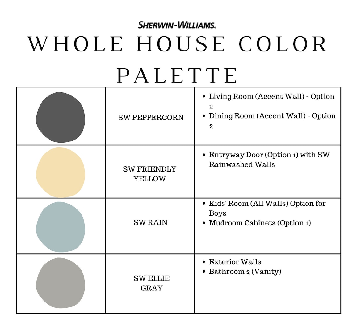 Sherwin Williams CLARY SAGE Color Palette Sage Green Color - Etsy