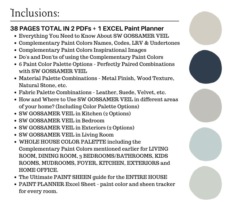 Sherwin Williams GOSSAMER VEIL Paint Palette, Modern Neutrals, Gossamer ...