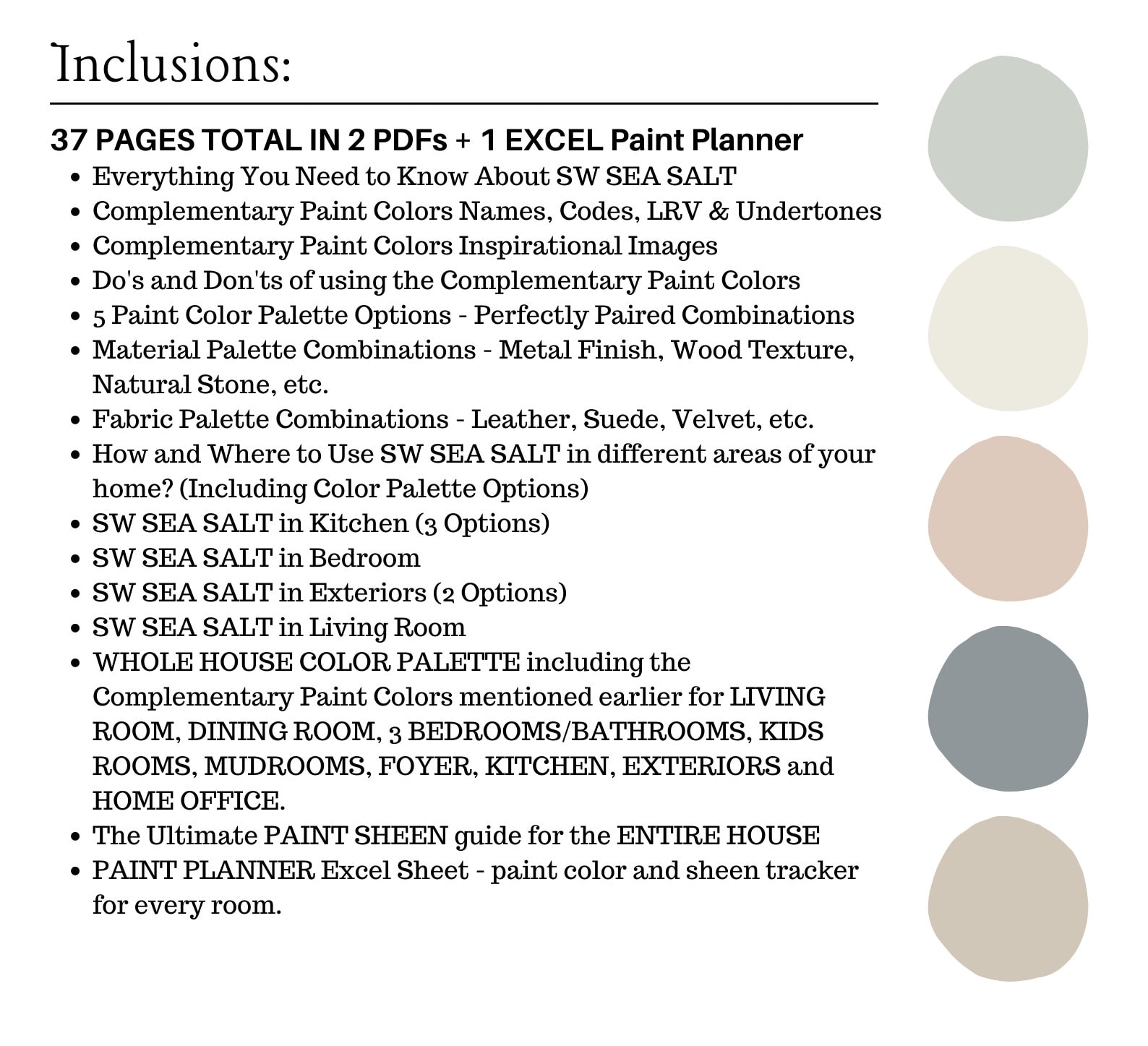 Sherwin Williams SEA SALT Coordinating Color, Coastal Beach House Color ...