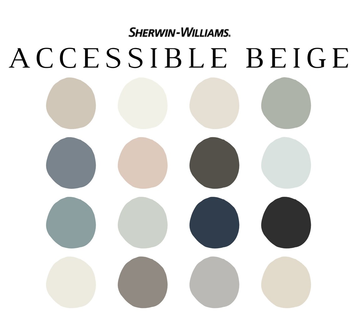 ACCESSIBLE BEIGE Color Palette Modern Neutral House Paint - Etsy