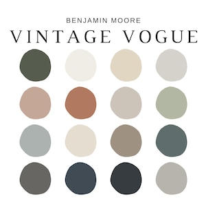 Benjamin Moore VINTAGE VOGUE Color Palette, Benjamin Moore Dark Green ...