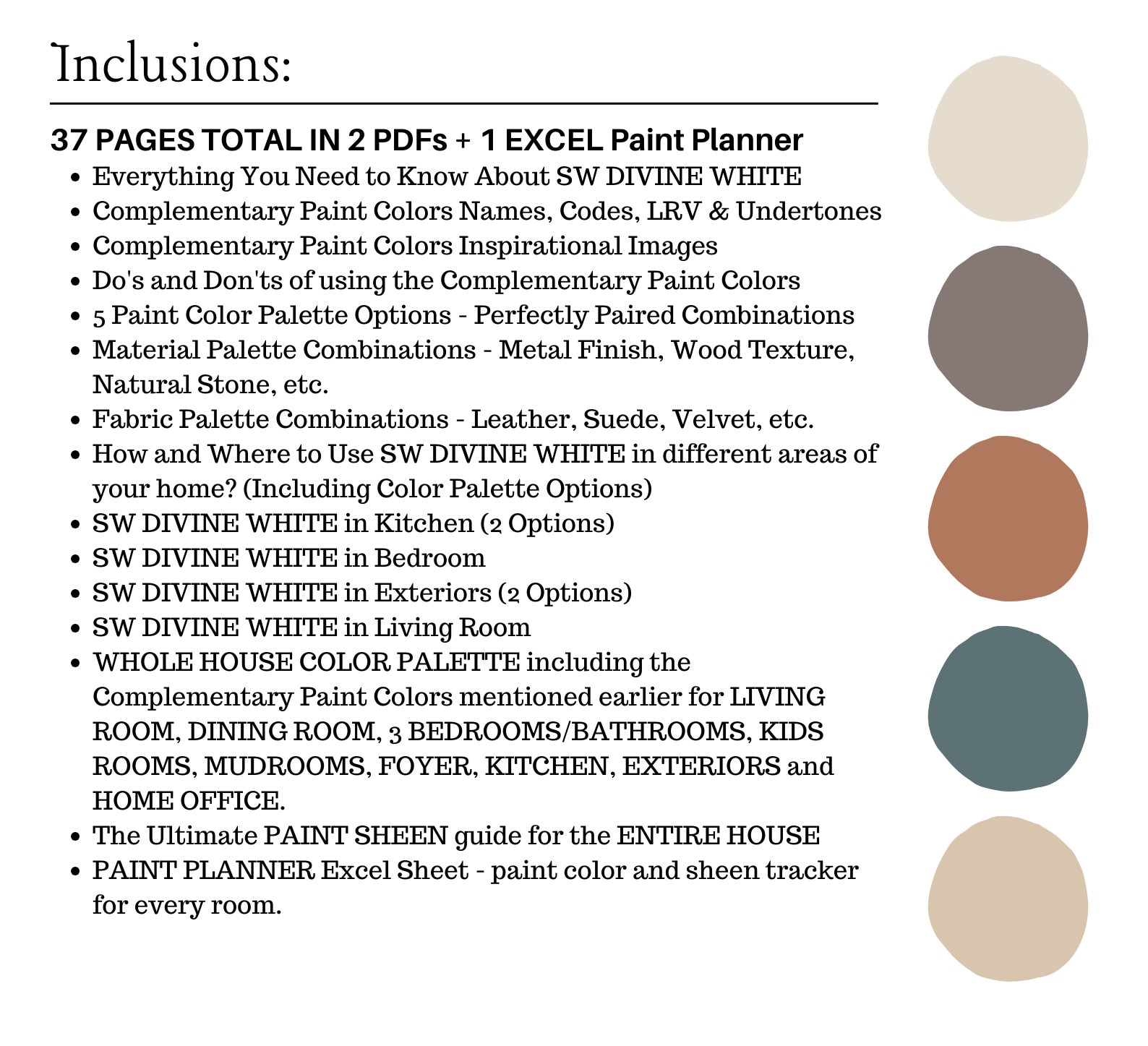 DIVINE WHITE Sherwin Williams Paint Palette, off White Paint ...