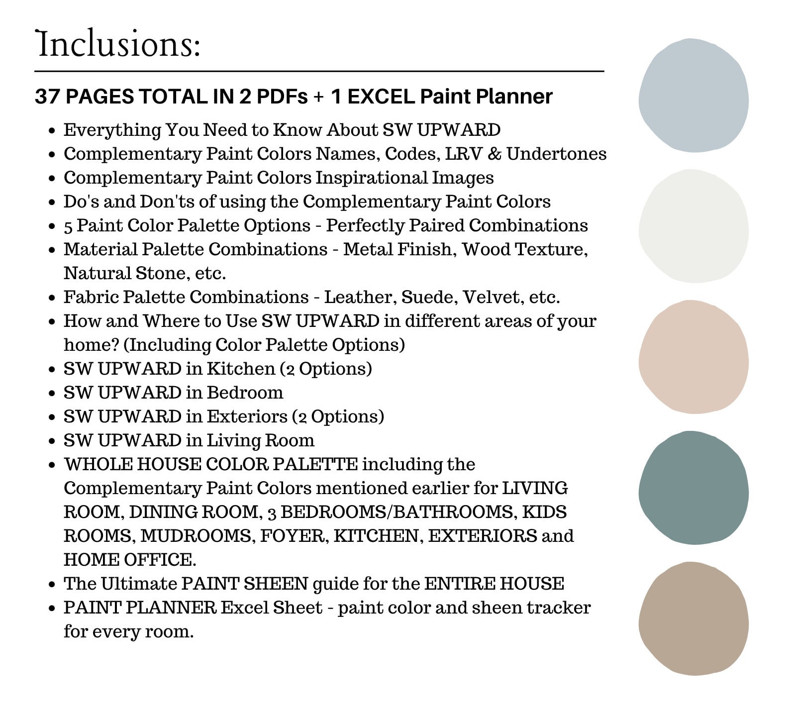 Sherwin Williams UPWARD Paint Color Palette, Color of the Year 2024 ...