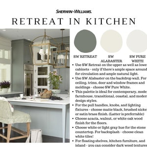 Sherwin Williams RETREAT Paint Color Palette RETREAT - Etsy
