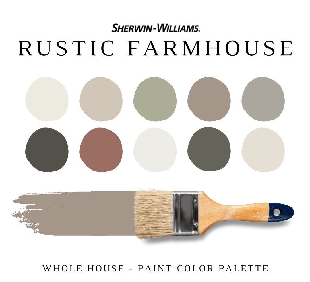 RUSTIC FARMHOUSE Color Palette Sherwin Williams Rustic Paint - Etsy Canada