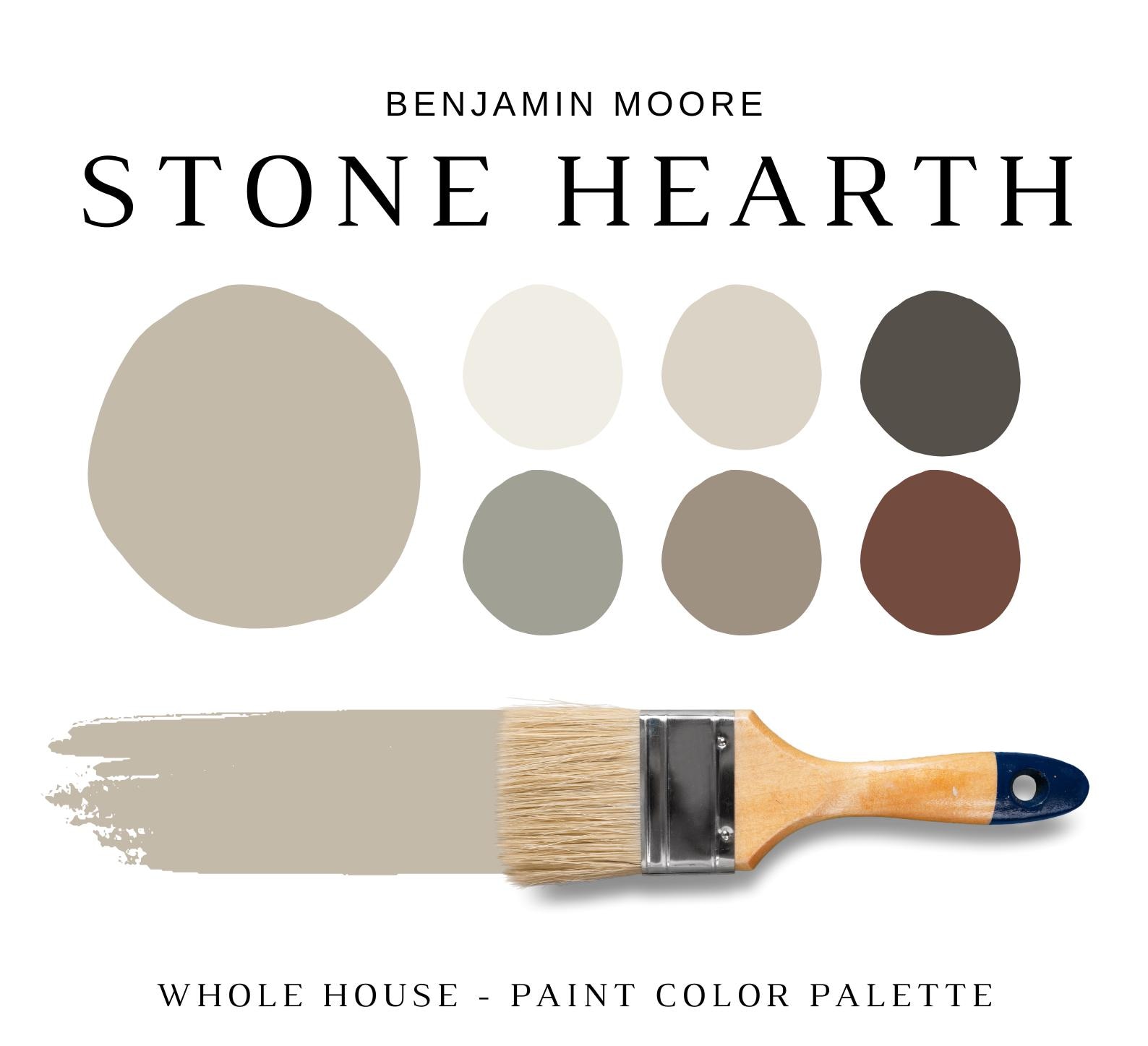 Benjamin Moore STONE HEARTH Color Palette, Warm Neutrals, Stone Hearth ...