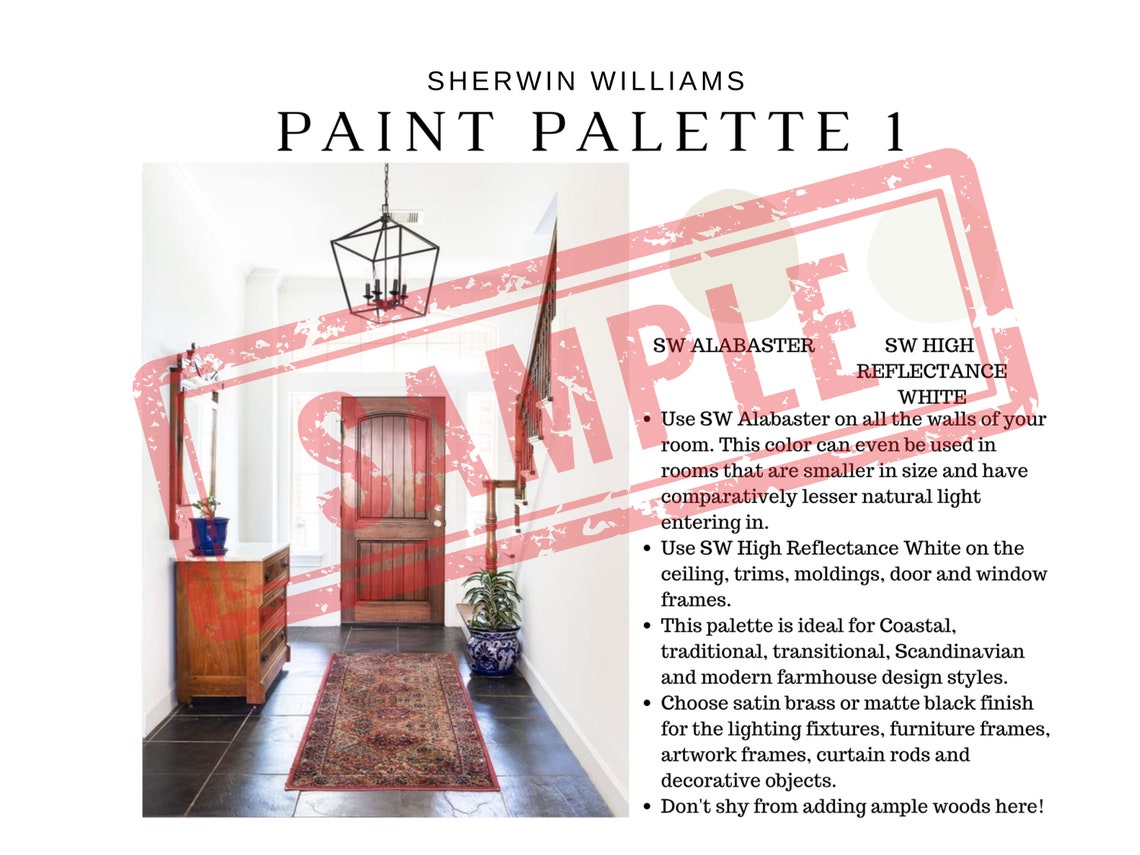 RUSTIC FARMHOUSE Color Palette Sherwin Williams Rustic Paint - Etsy