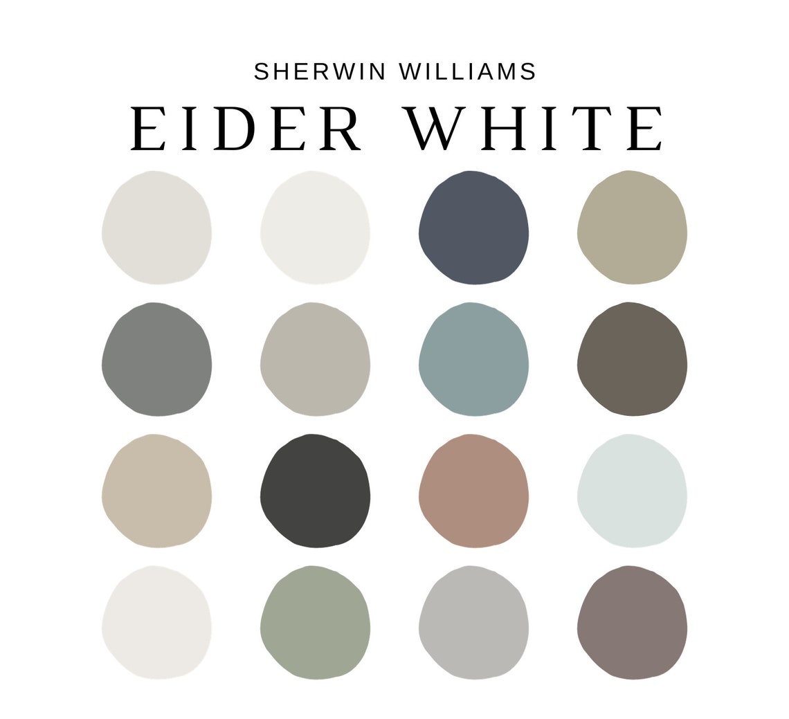 Sherwin Williams EIDER WHITE Paint Palette, Modern Neutrals, Eider ...
