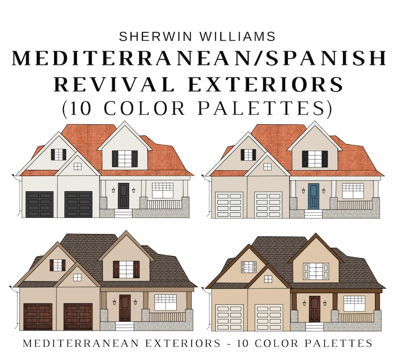 MEDITERRANEAN EXTERIOR Sherwin Williams Color Palette, Spanish Revival ...