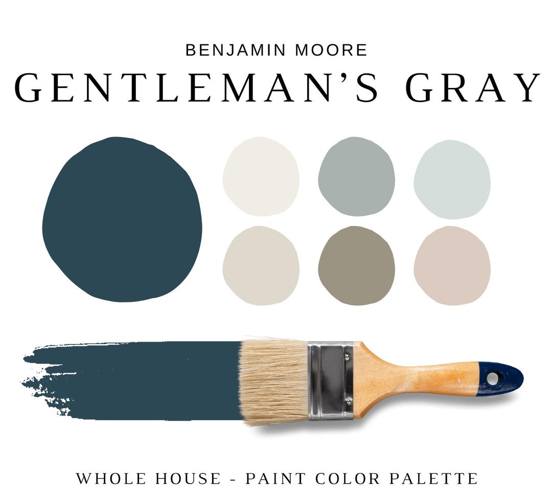 Benjamin Moore GENTLEMAN'S GRAY Color Palettes, Cottage Color Scheme ...