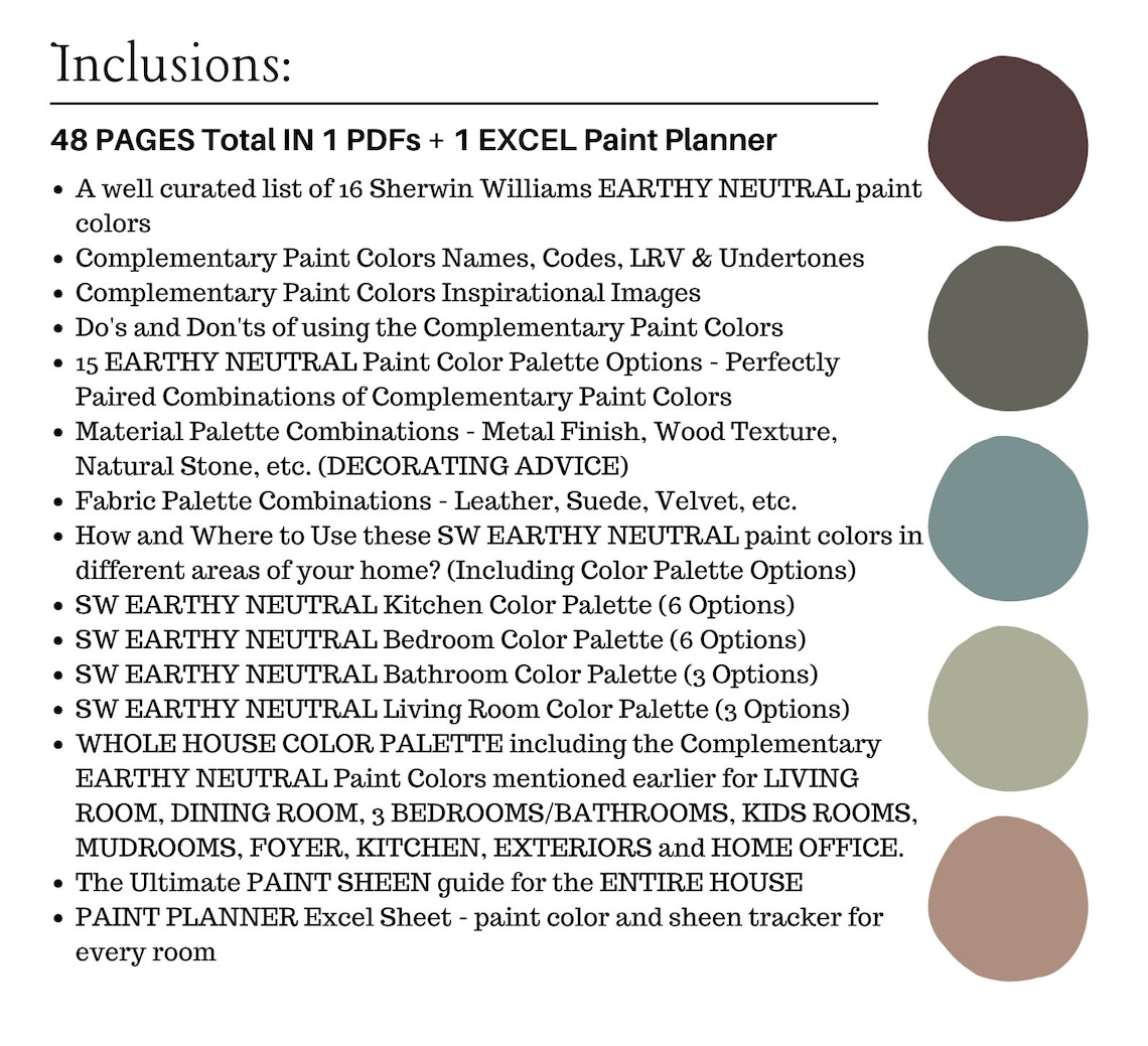 Moody EARTH Tones Paint Sherwin Williams Color Palette, Earthy Paint ...