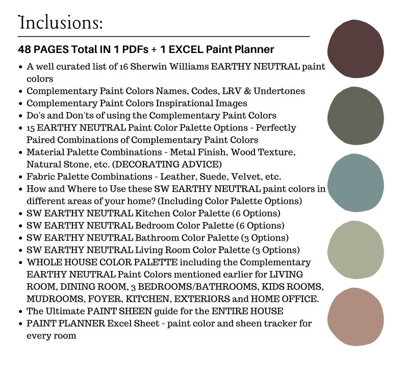 Moody EARTH Tones Paint Sherwin Williams Color Palette, Earthy Paint ...